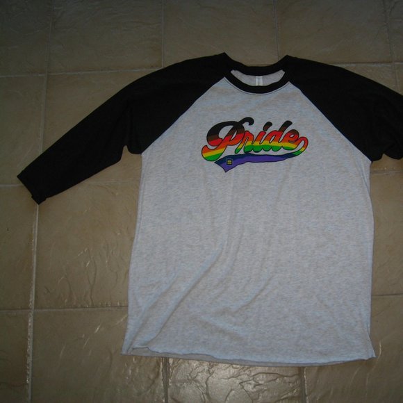 Human Rights Campaign | Shirts | Hrc Gay Pride Rainbow Baseball Jersey ...